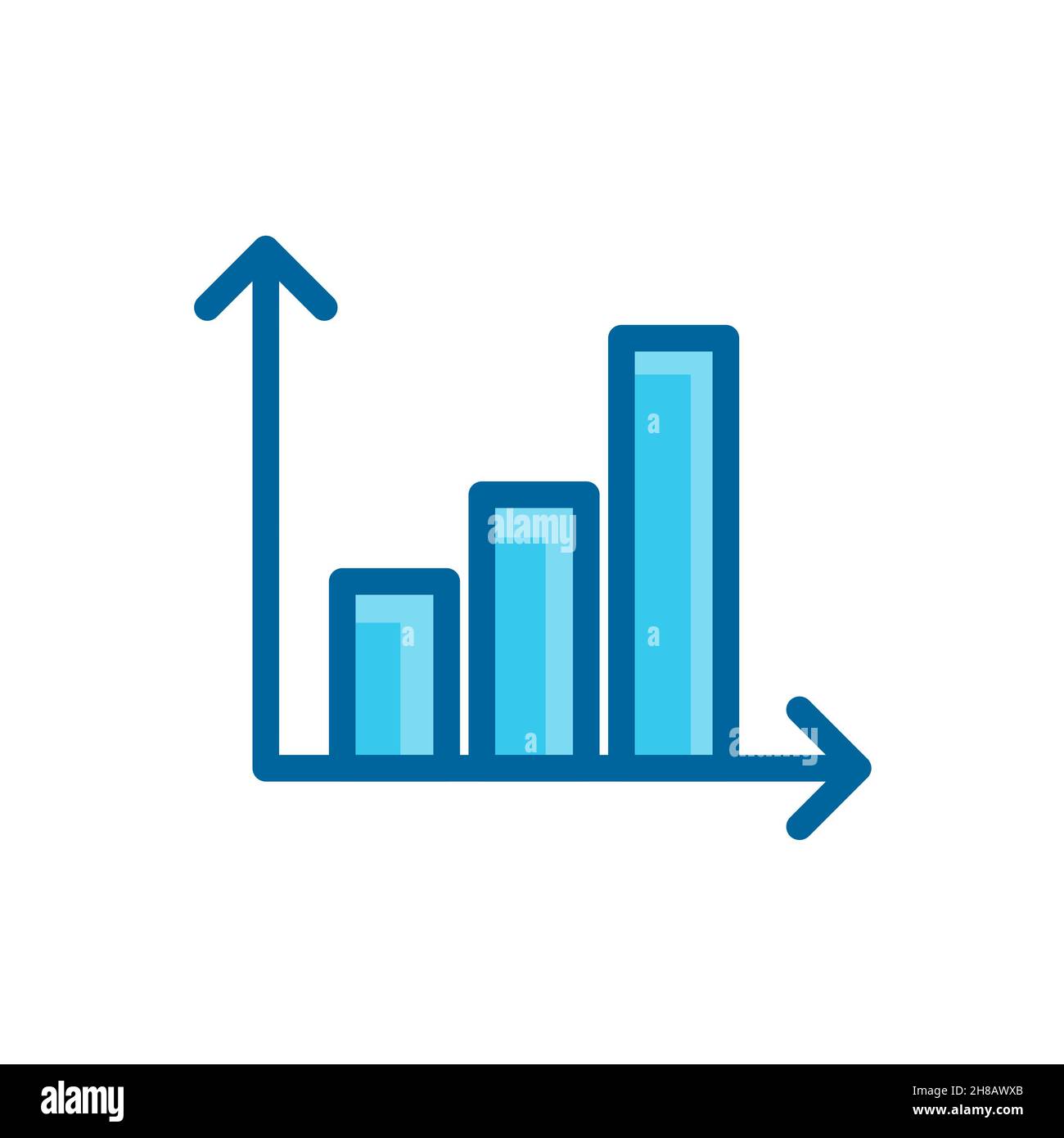 chart graph financial icon vector illustration isolated on white ...