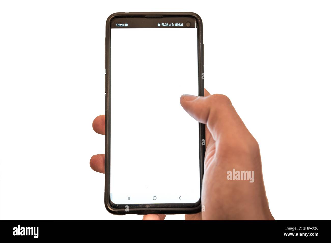 Mockup tablet in hand Cut Out Stock Images & Pictures - Alamy