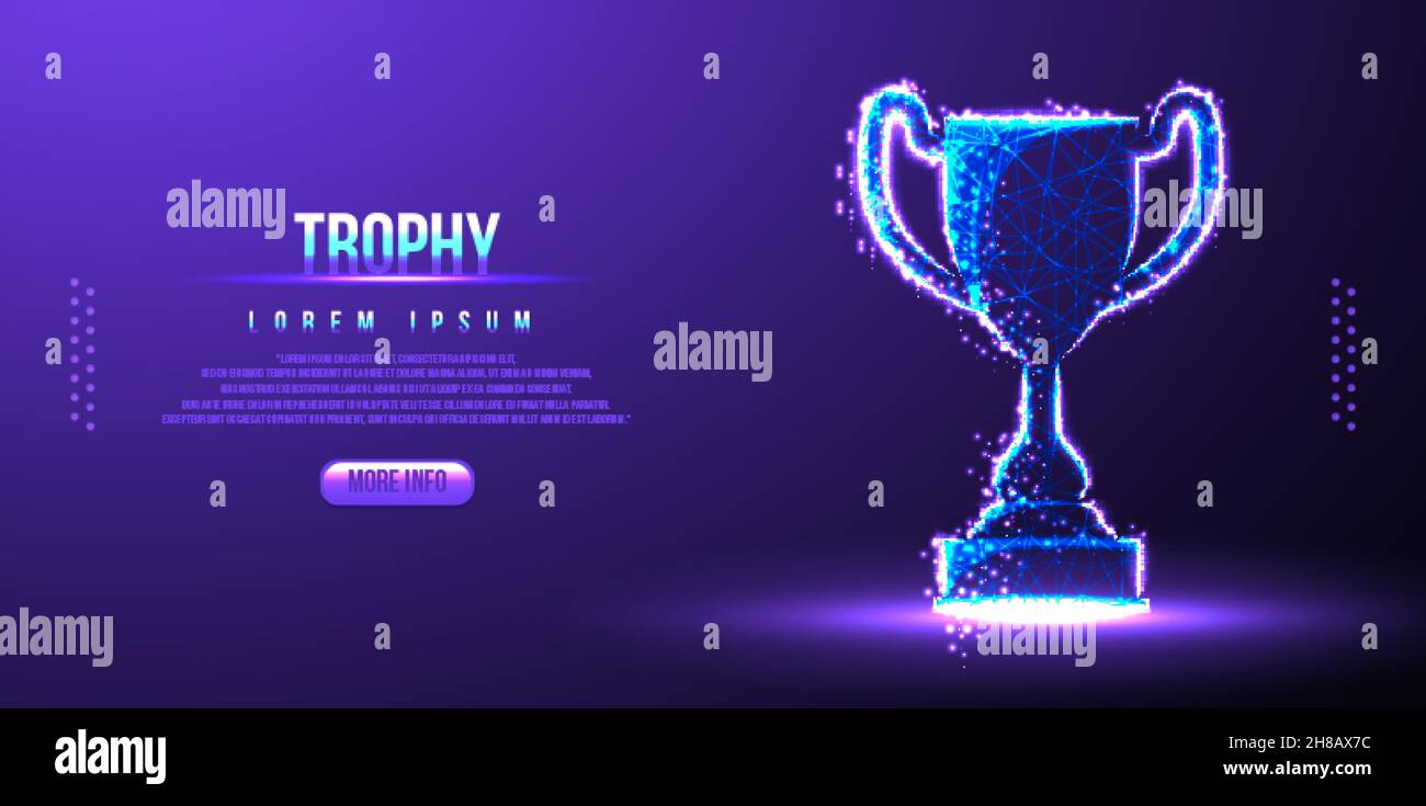 trophy award, low poly wireframe Stock Vector Image & Art - Alamy