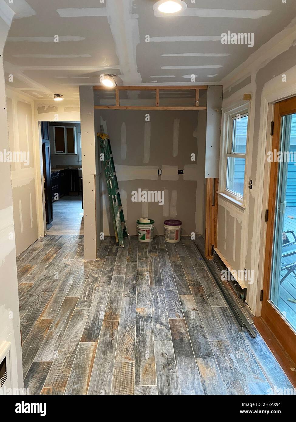Redidential home unfinished remocling with new sheetrock walls and ...