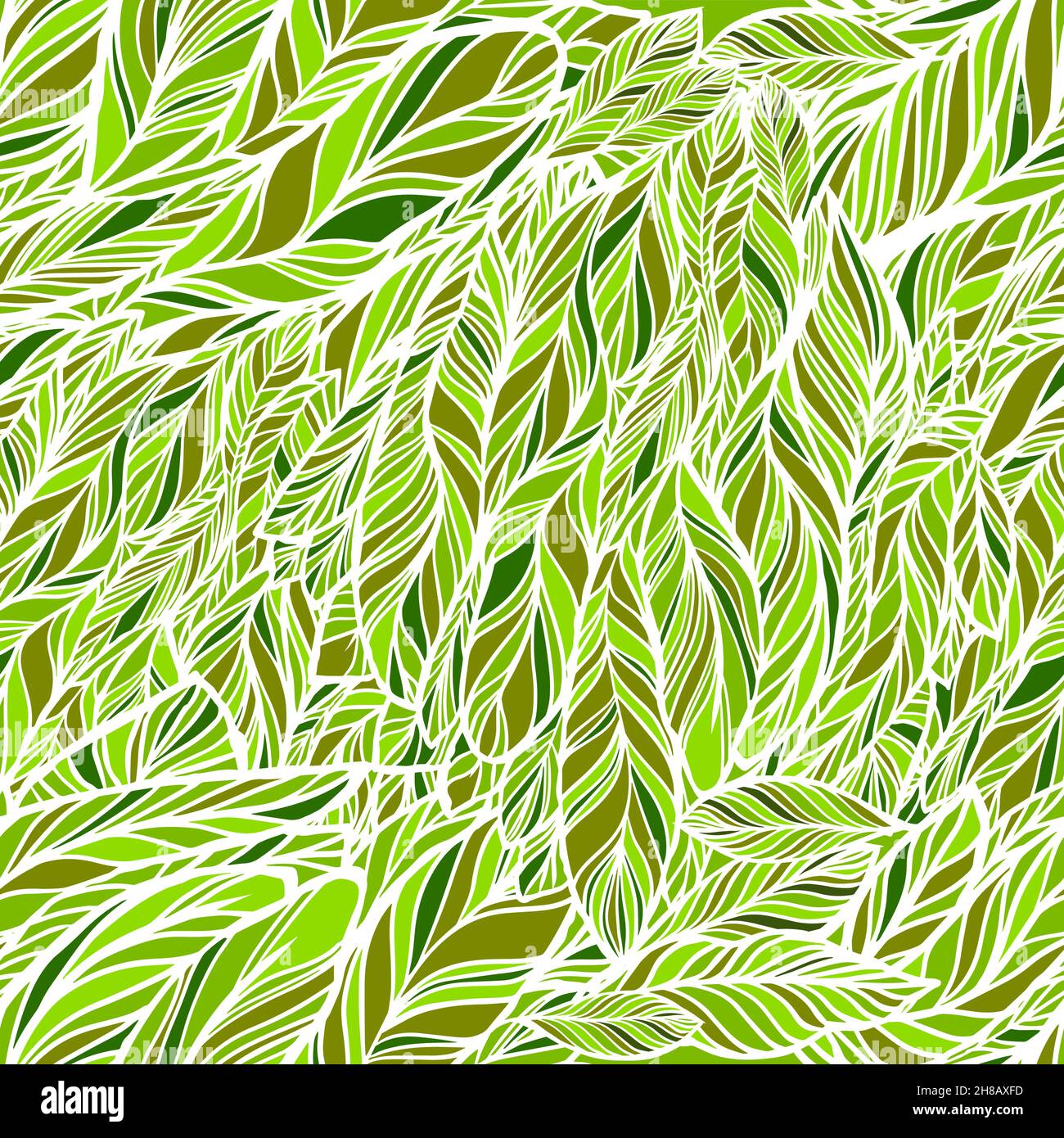 Graphic leaves seamless background. Vector illustration Stock Vector ...