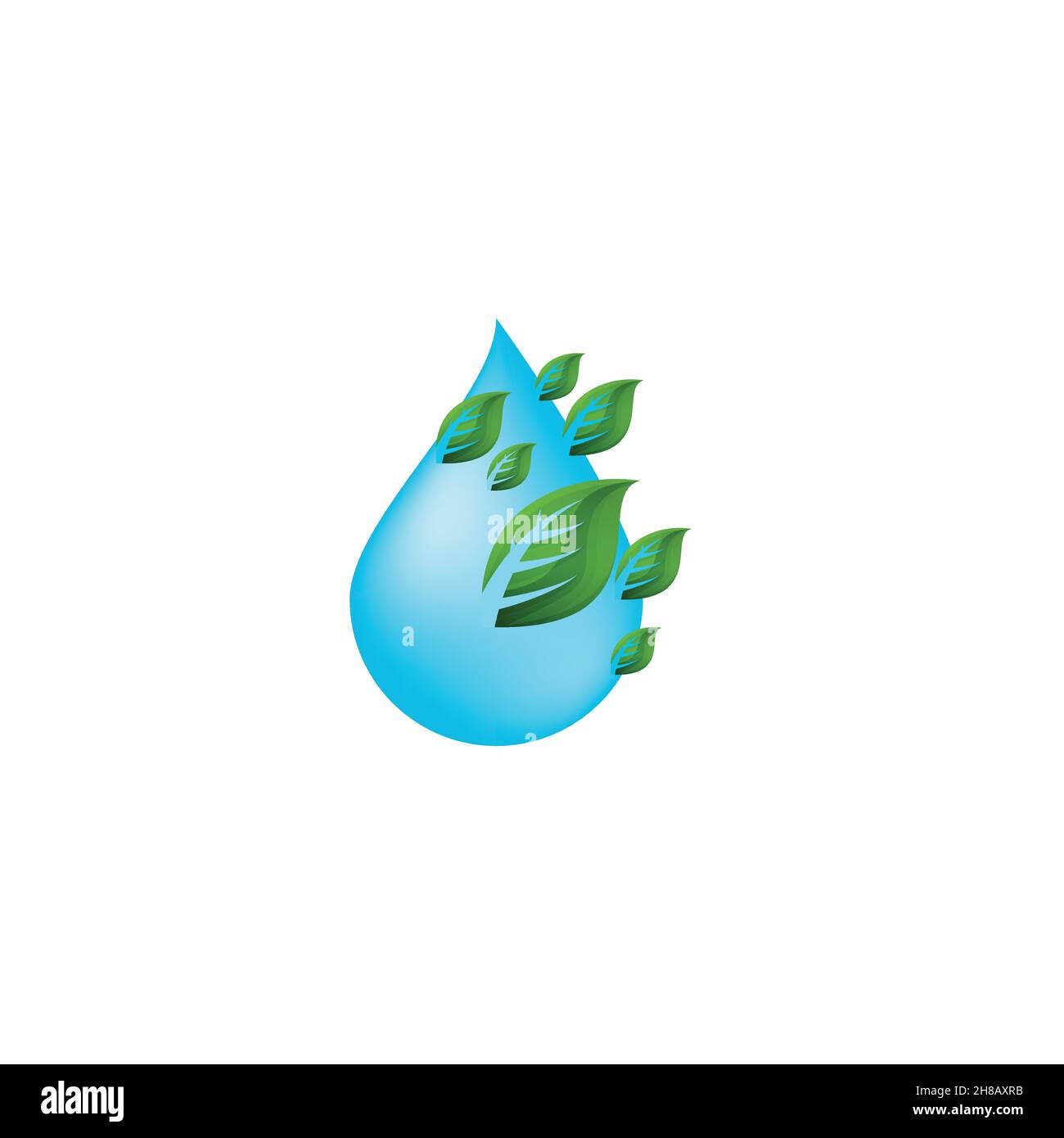 leaf, water drop logo Ideas. Inspiration logo design. Template Vector ...