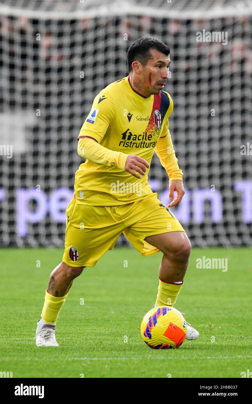 La Spezia, Italy. 28th Nov, 2021. Gary Medel (Bologna) during Spezia ...