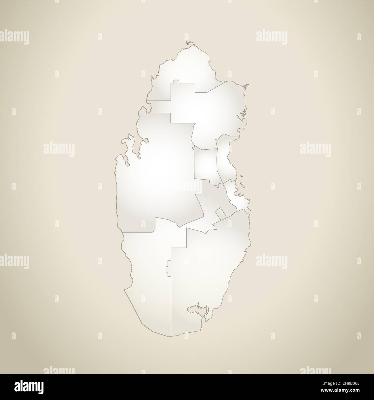 Qatar map antique hi-res stock photography and images - Alamy