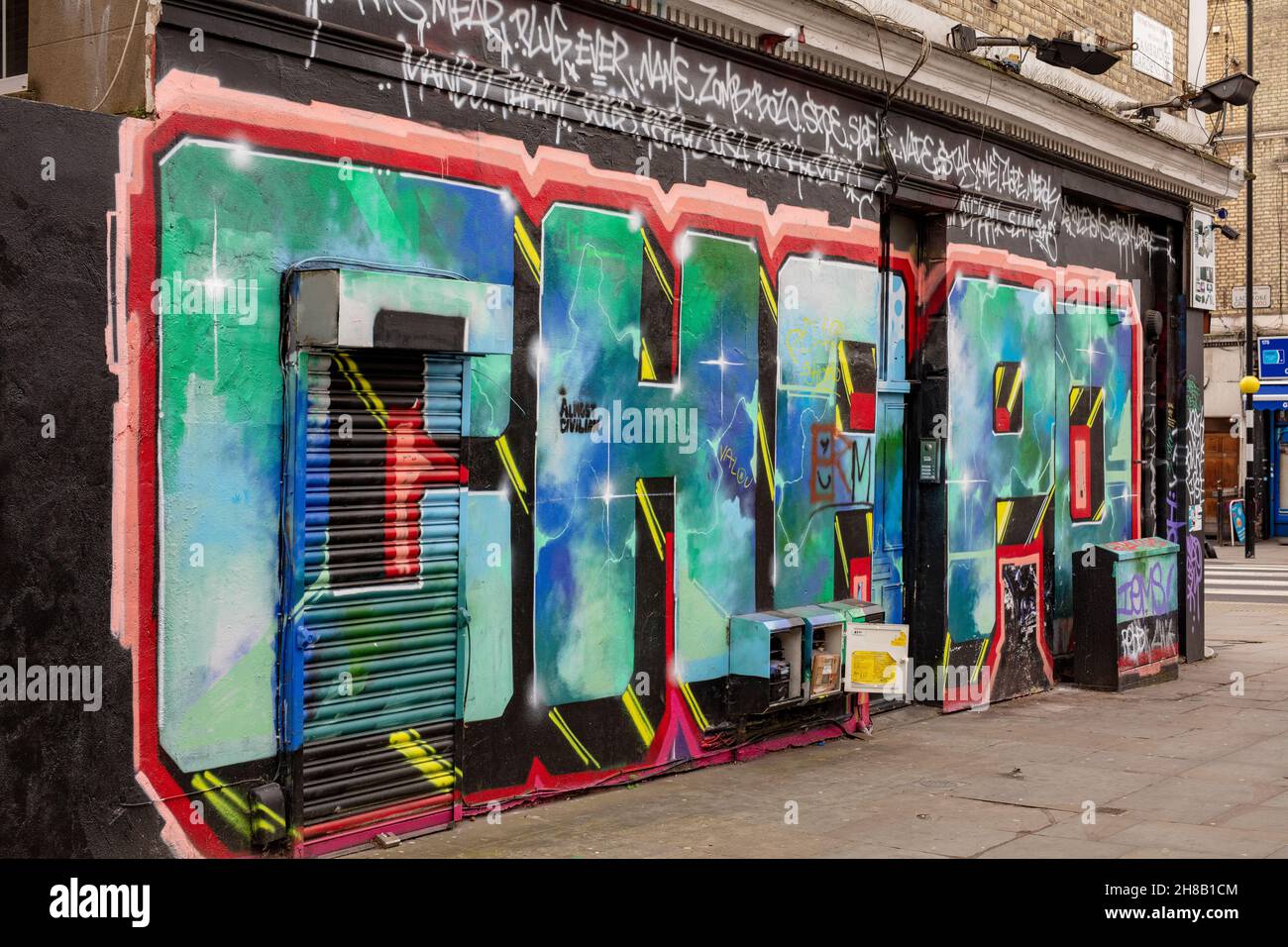 Elaborate and artistic graffiti in Holland Park, London Stock Photo - Alamy