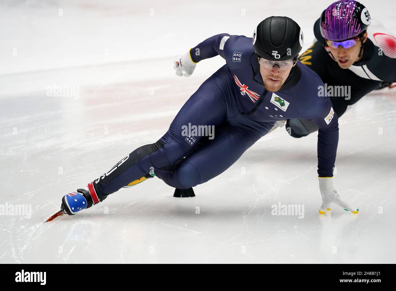 Brendan COREY (AUS) in action in 1000 meter heats during ISU World Cup ...