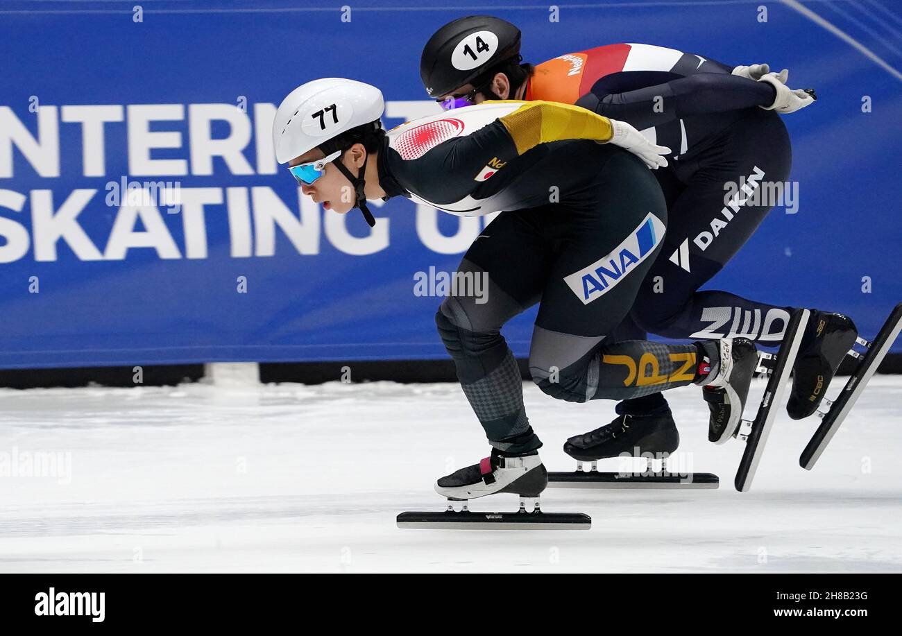 Shogo MIYATA (JPN) in action in 1000 meter heats during ISU World Cup ...