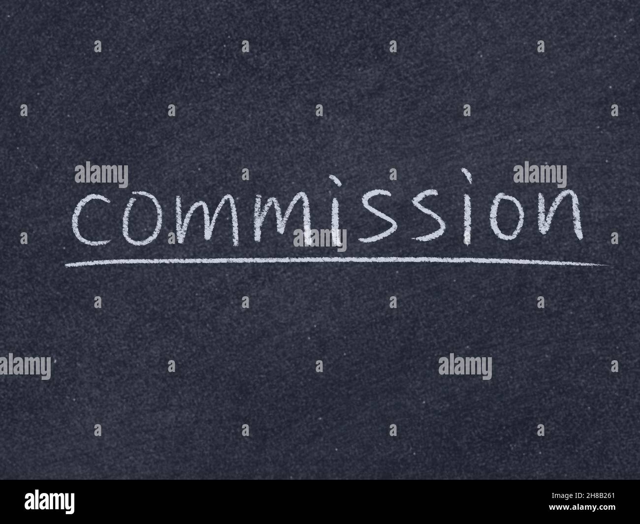 commission concept word on blackboard background Stock Photo - Alamy
