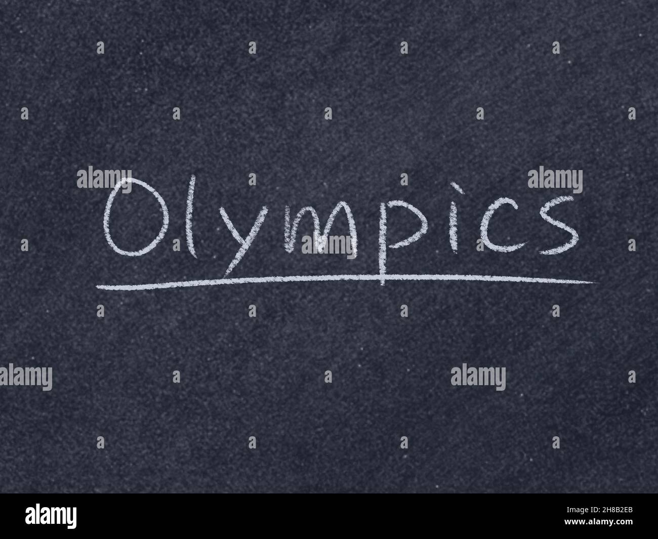 Olympics concept word on blackboard background Stock Photo - Alamy