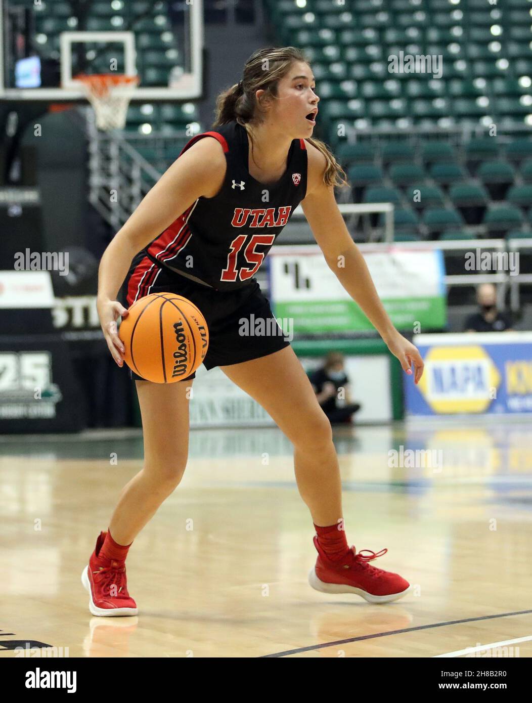 November 28, 2021 - Utah Utes guard Kemery Martin #15 during a game ...