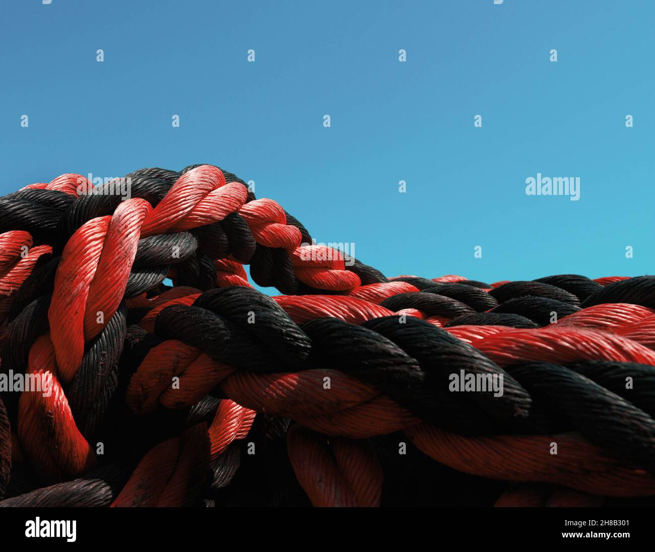 Close up view mooring rope hi-res stock photography and images - Alamy