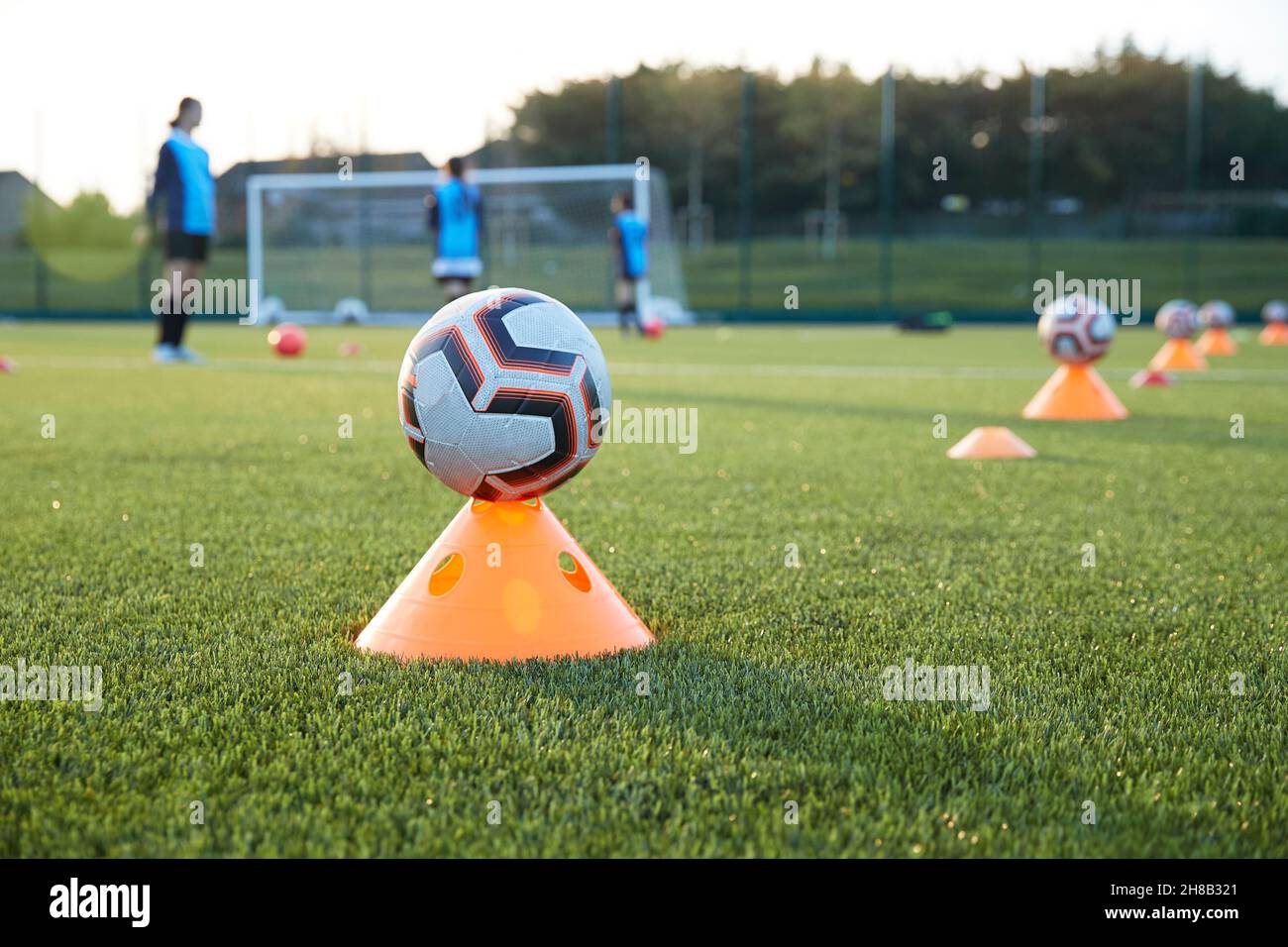 Sports training cone hi-res stock photography and images - Alamy