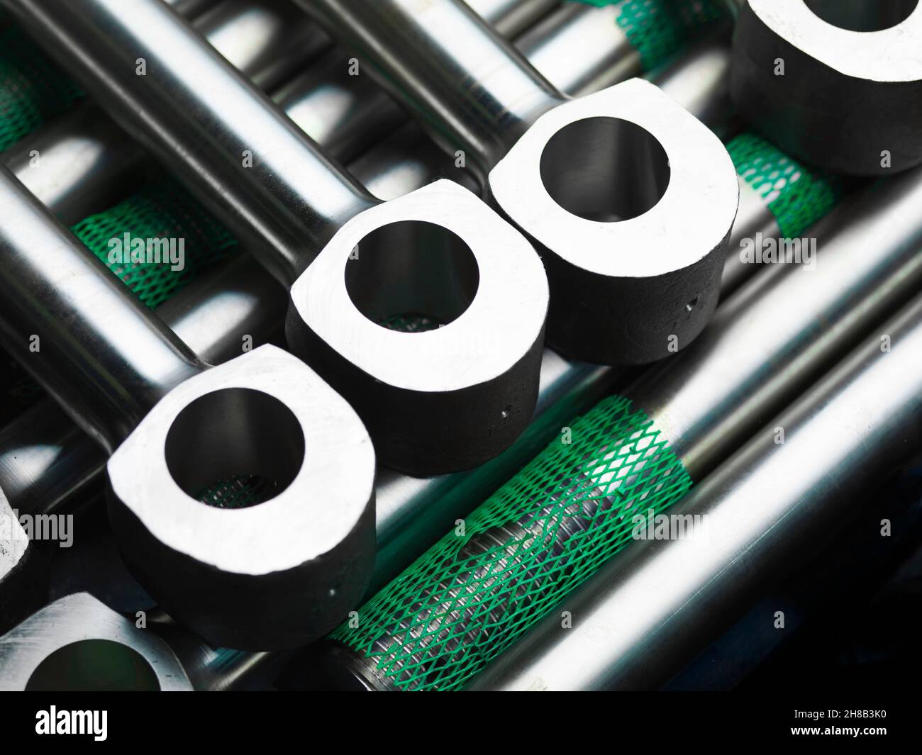 Machined tail pins for railway application Stock Photo - Alamy