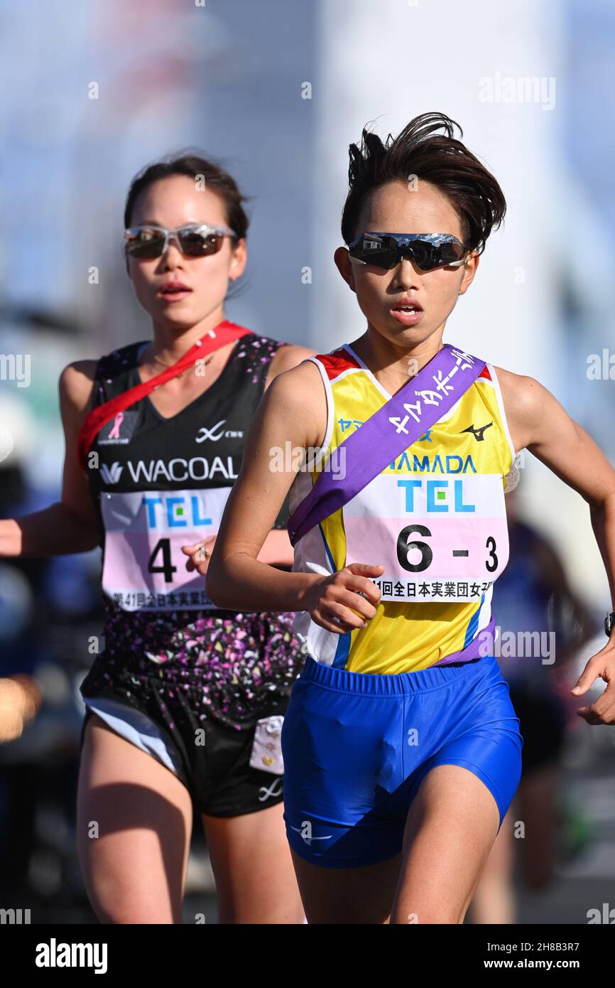 Miyagi, Japan. Credit: MATSUO. 28th Nov, 2021. (L-R) Mao Ichiyama ...