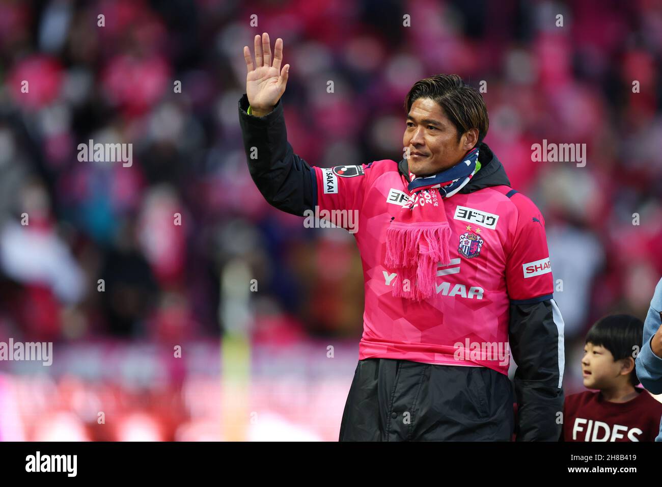 Yodoko Sakura Stadium, Osaka, Japan. 27th Nov, 2021. Yoshito Okubo ...