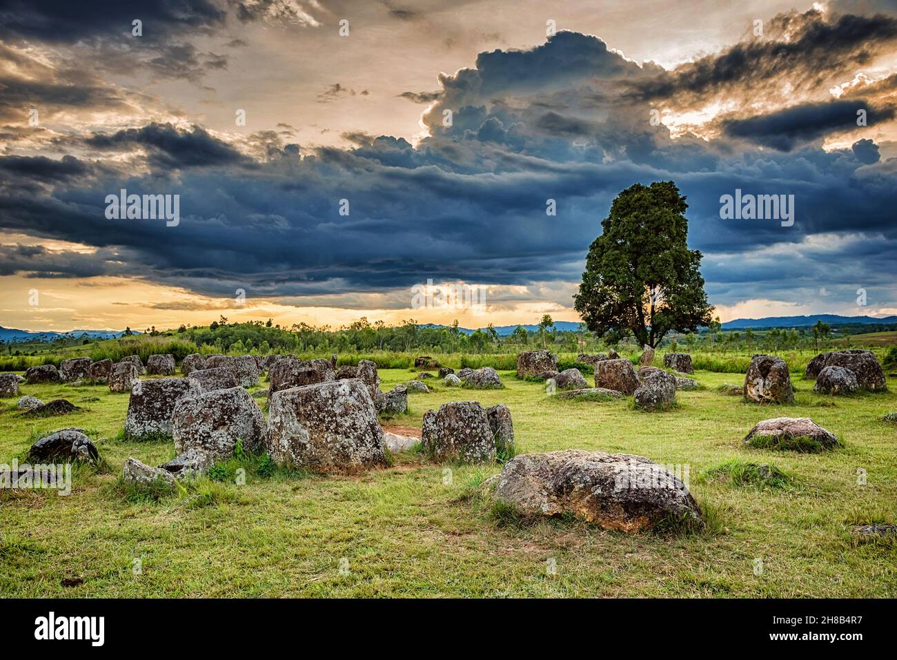 Plain of Jars is a megalithic archaeological landscape. Xieng Khouang ...
