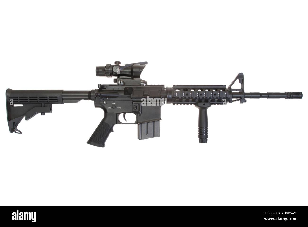 M4 army carbine isolated on a white background Stock Photo - Alamy