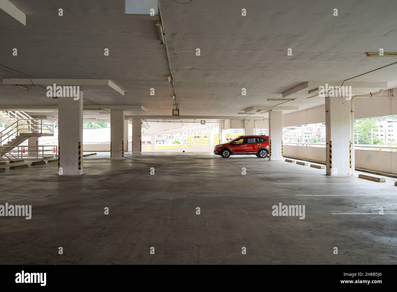 Parking garage department store interior Empty parking lot or garage ...