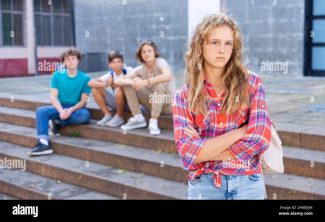 Annoyed schoolgirl hi-res stock photography and images - Alamy