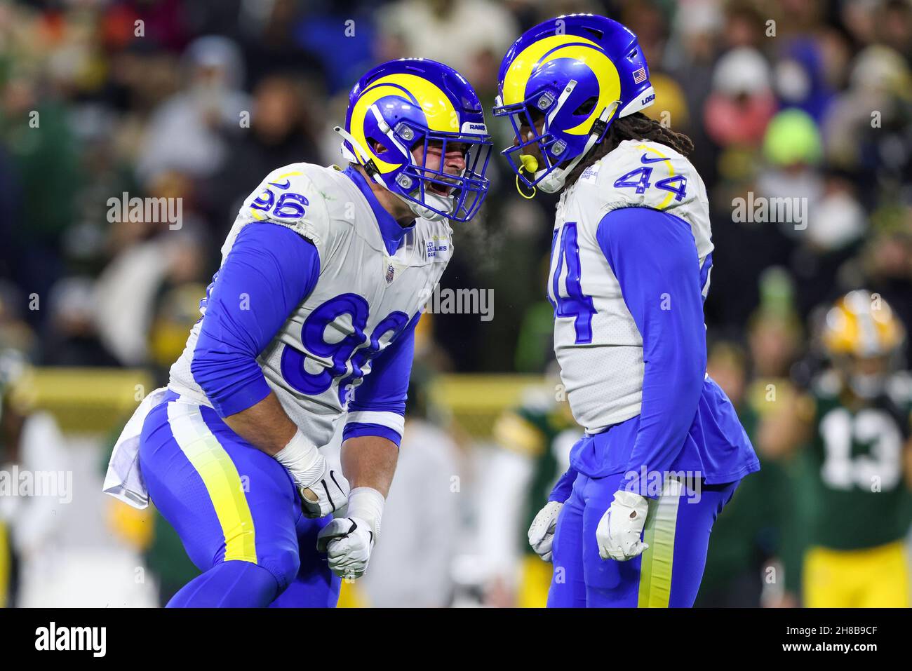 November 28, 2021: Los Angeles Rams defensive end Mike Hoecht (96 ...