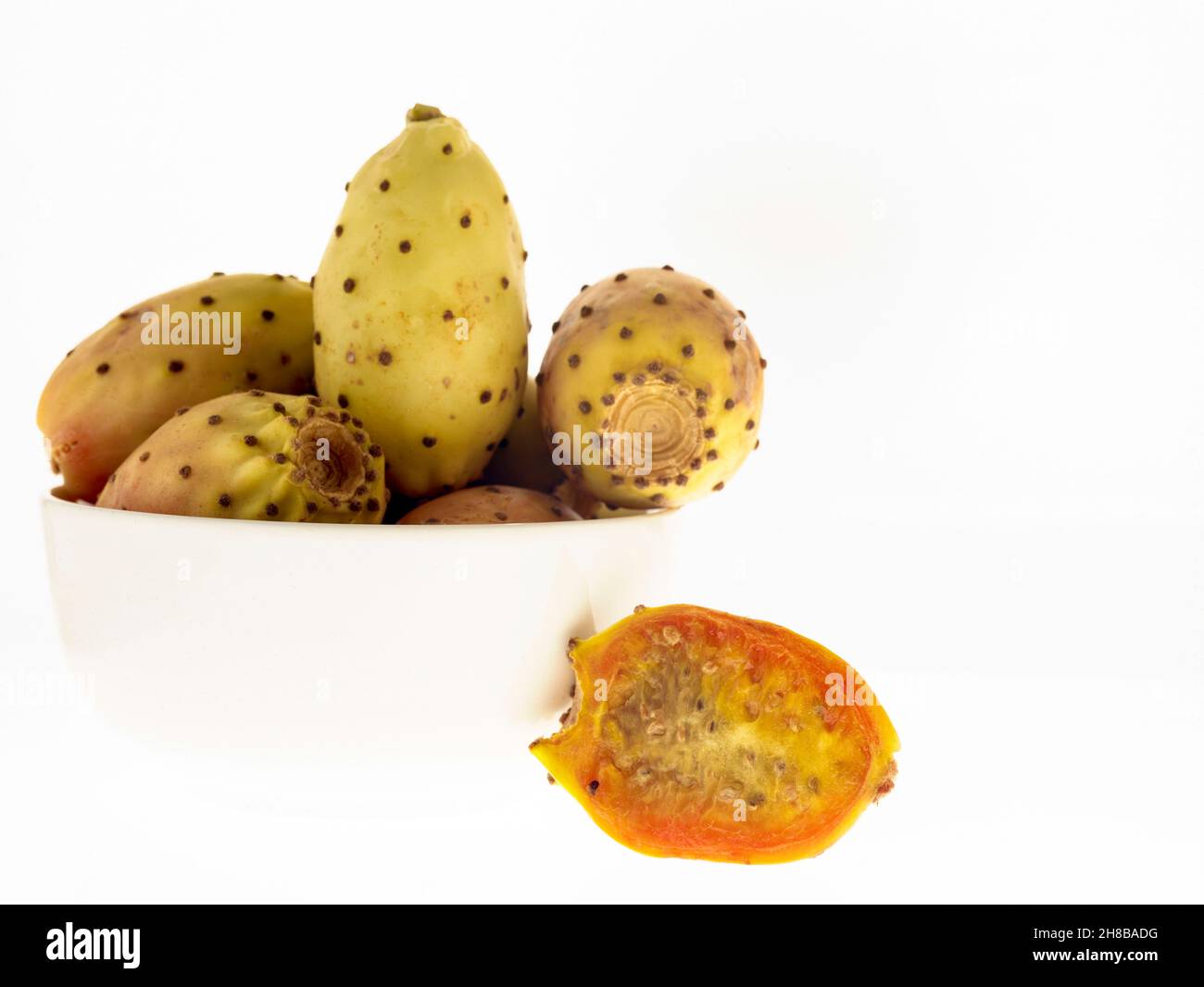 Delicious and colourful Prickly Pear Fruit close up still-life, high ...