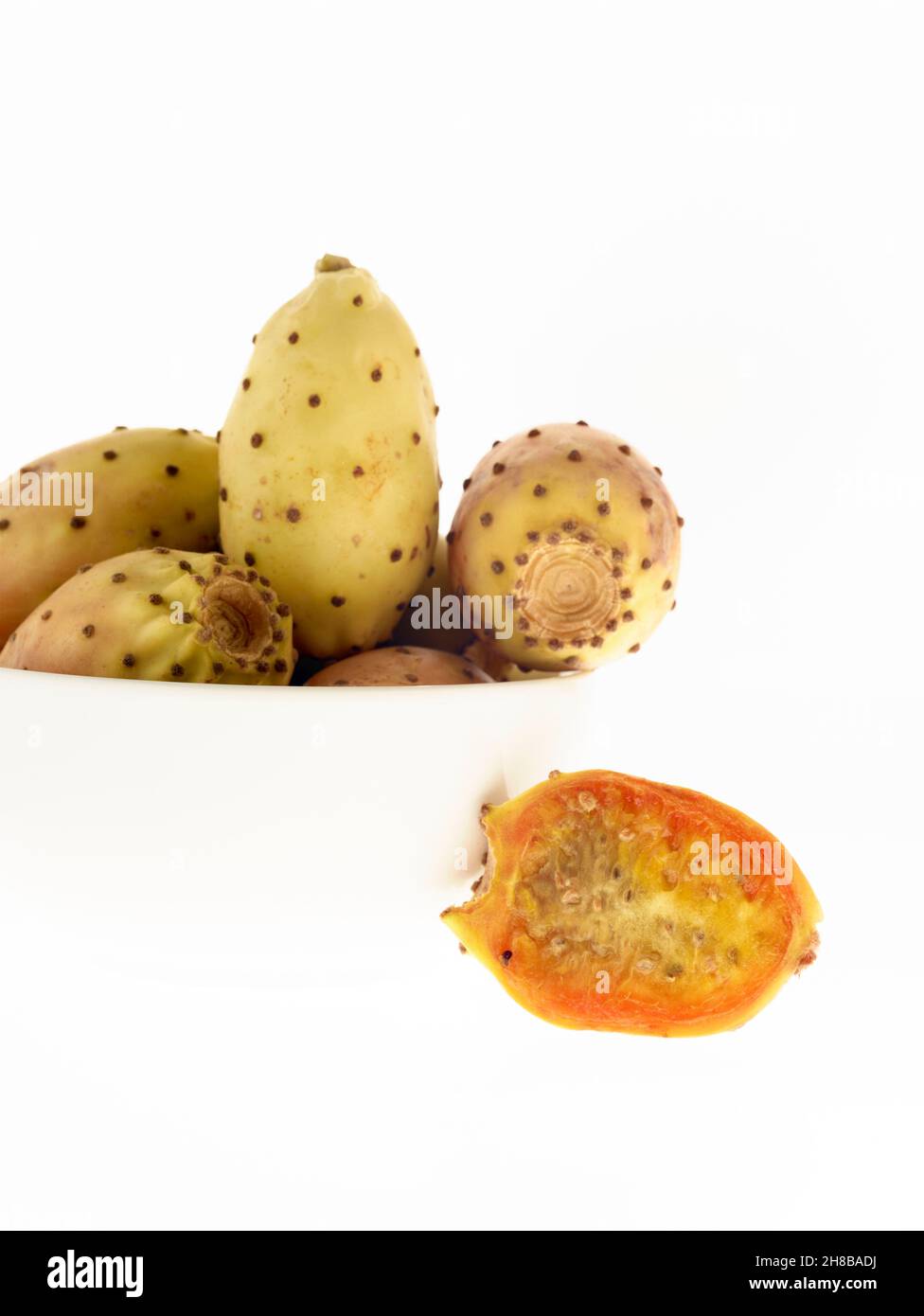 Delicious and colourful Prickly Pear Fruit close up still-life, high ...