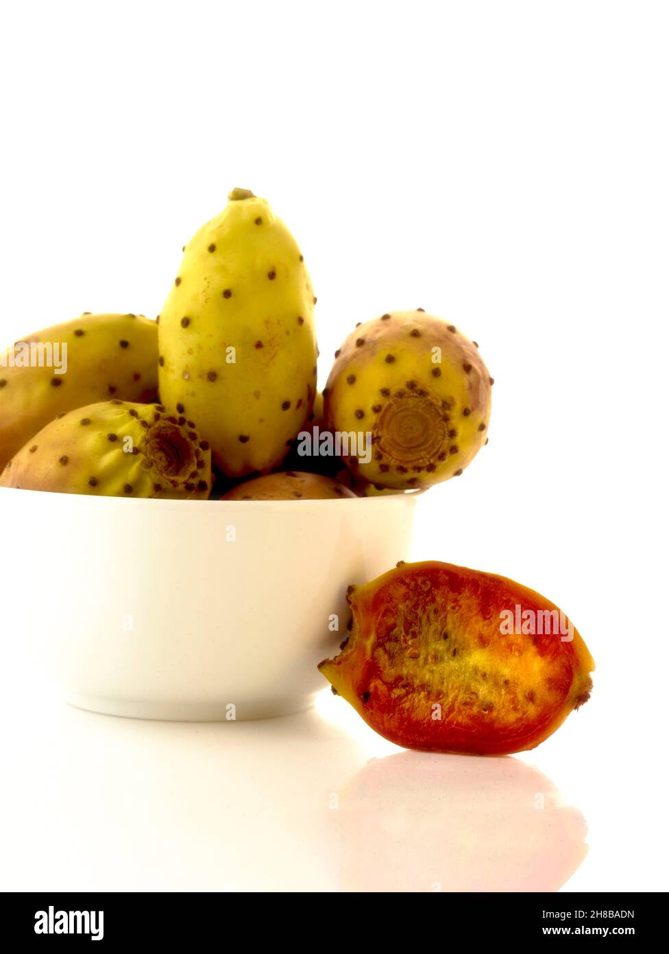 Delicious and colourful Prickly Pear Fruit close up still-life, high ...