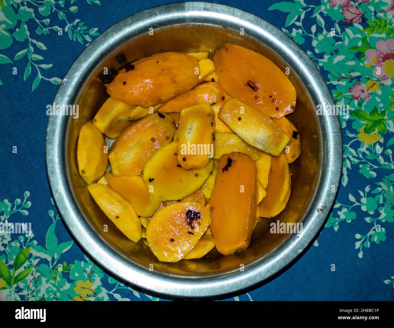 Green mango fruit slice in hi-res stock photography and images - Alamy