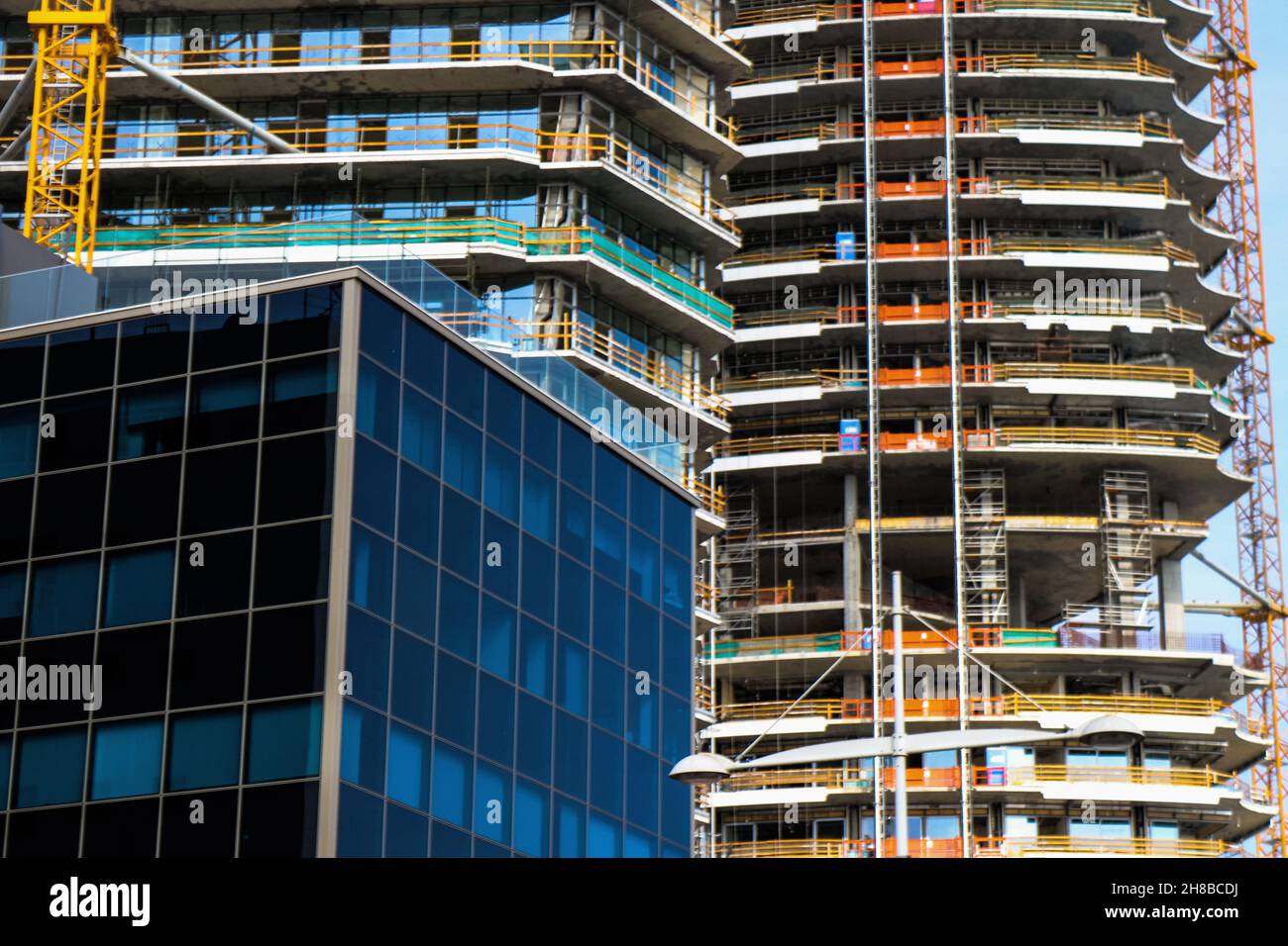 Limassol, Cyprus - November 28, 2021 New building in construction ...