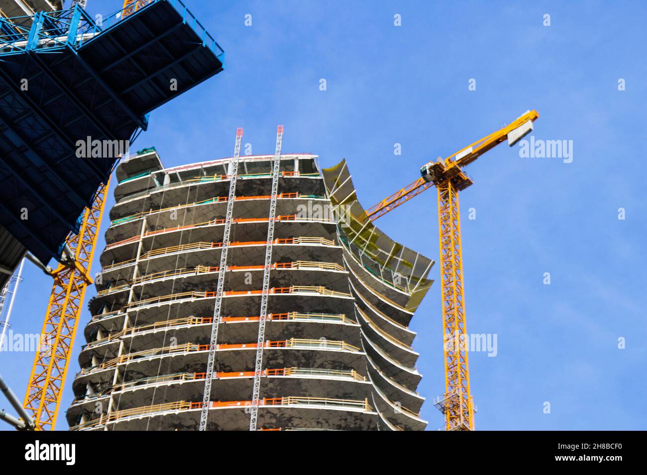 Limassol, Cyprus - November 28, 2021 New building in construction ...