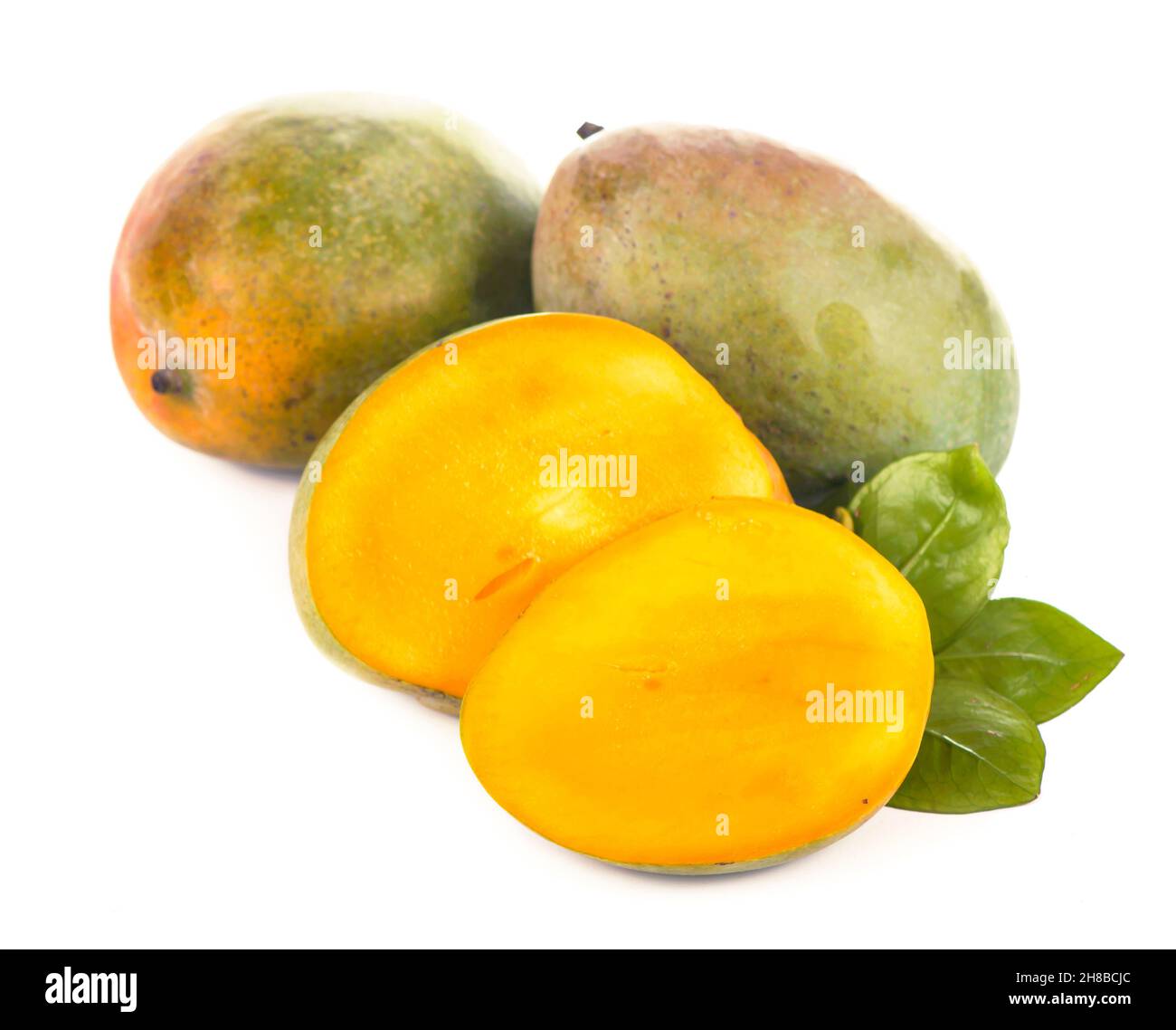 Sweet mango fruit isolated on a white background Stock Photo - Alamy