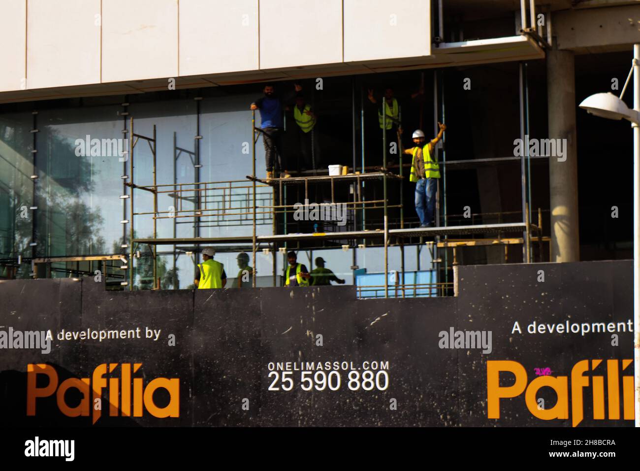 Limassol, Cyprus - November 28, 2021 New building in construction ...