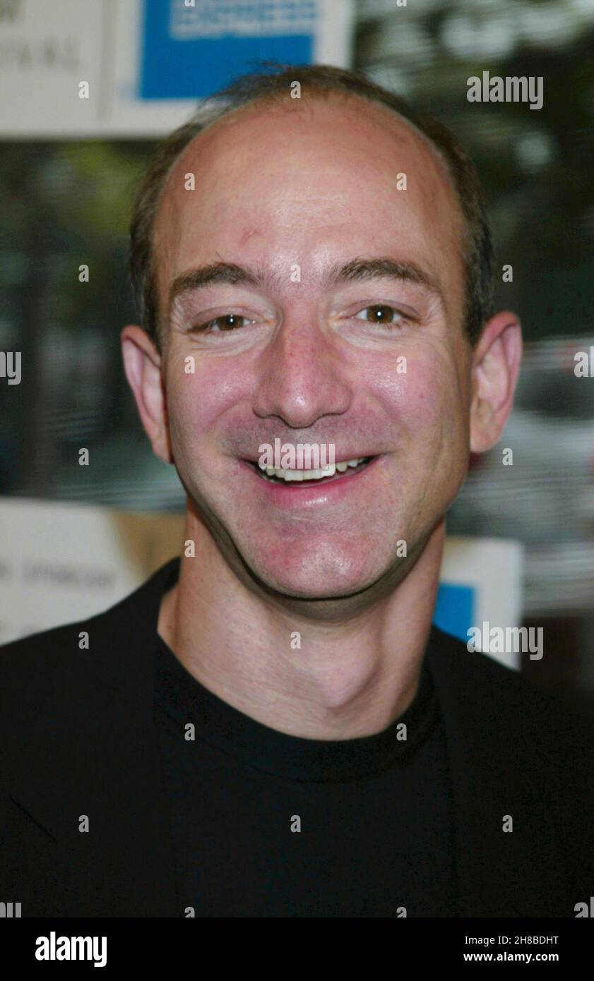 Jeff Bezos attends the premiere of "The Italian Job" at the 2003 ...