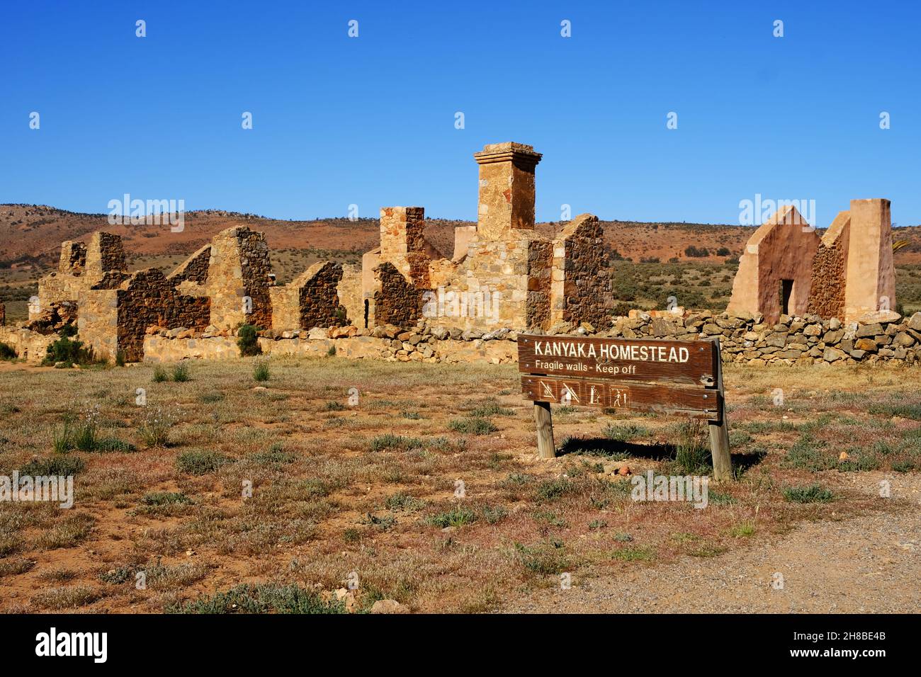 The Kanyaka Homestead Ruins in the Flinders Ranges in Australia Stock ...