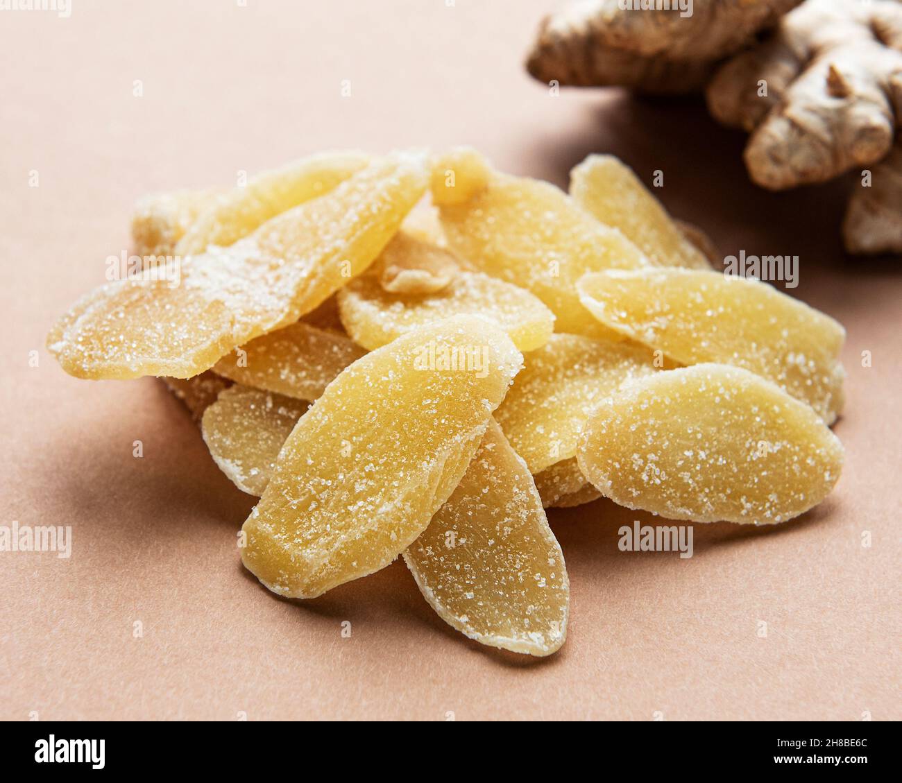 Sweet and spicy candied ginger Stock Photo - Alamy