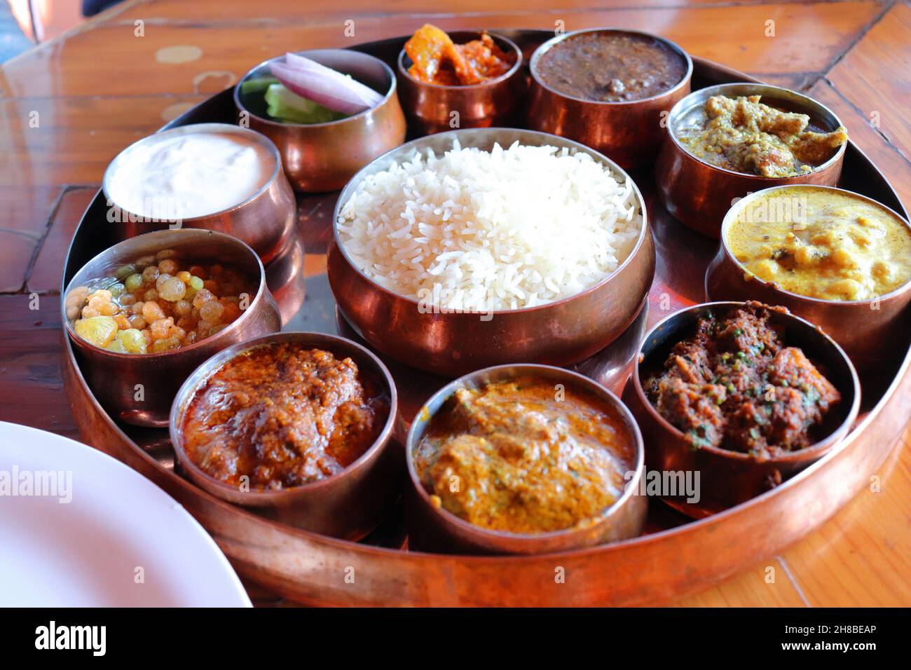 Dham - Traditional food of Himachal Pradesh. Himachali kangri dham ...