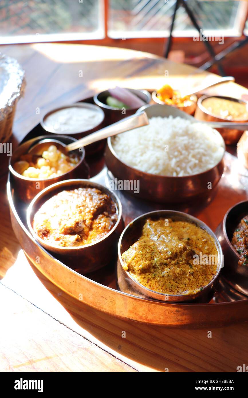 Dham - Traditional food of Himachal Pradesh. Himachali kangri dham ...