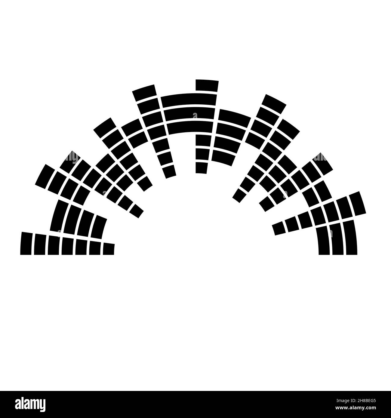 Semi circle equalizer. Abstract circular equalizer. Vector illustration ...