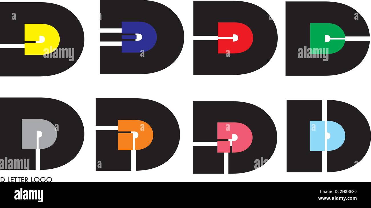 D letter simple logo design Stock Vector Image & Art - Alamy
