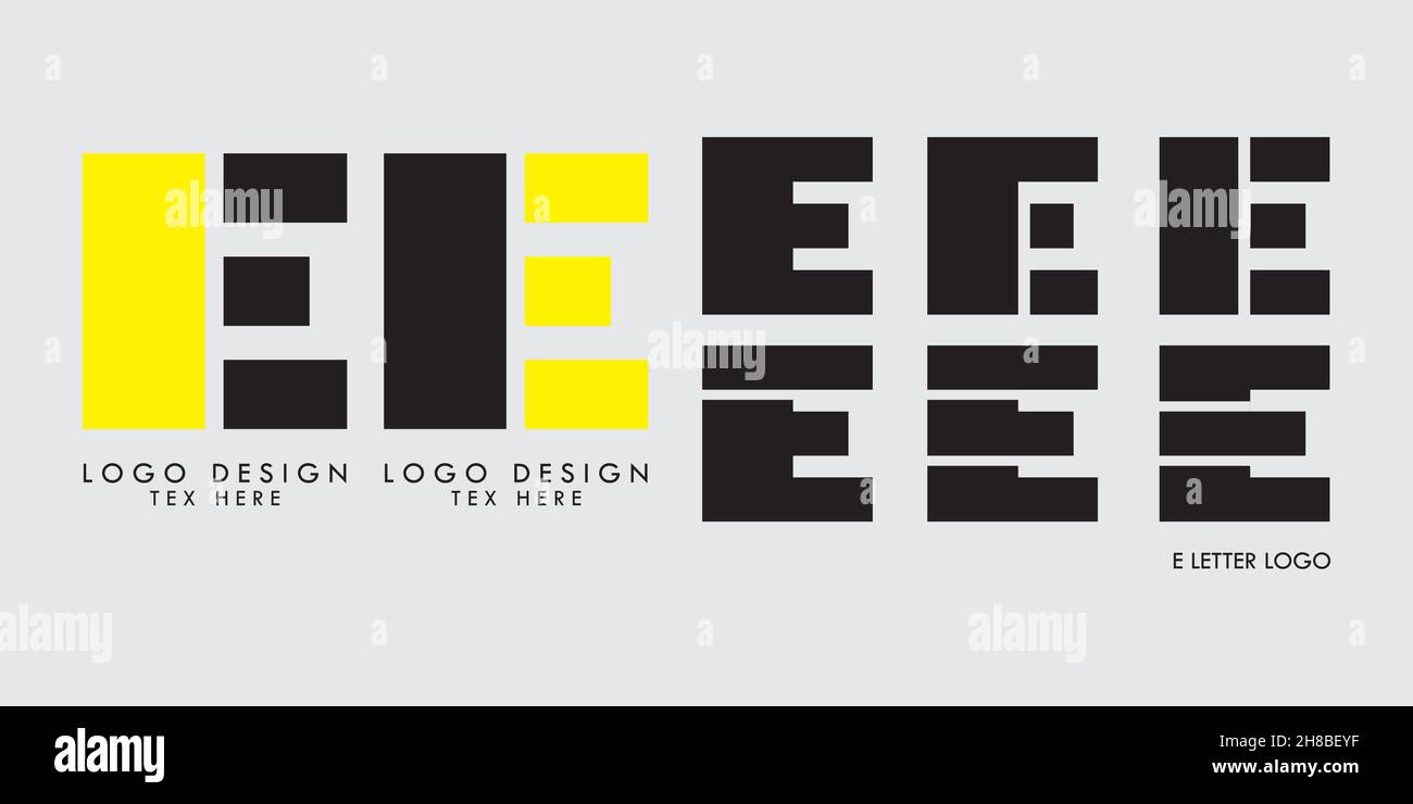 E letter simple logo design Stock Vector Image & Art - Alamy