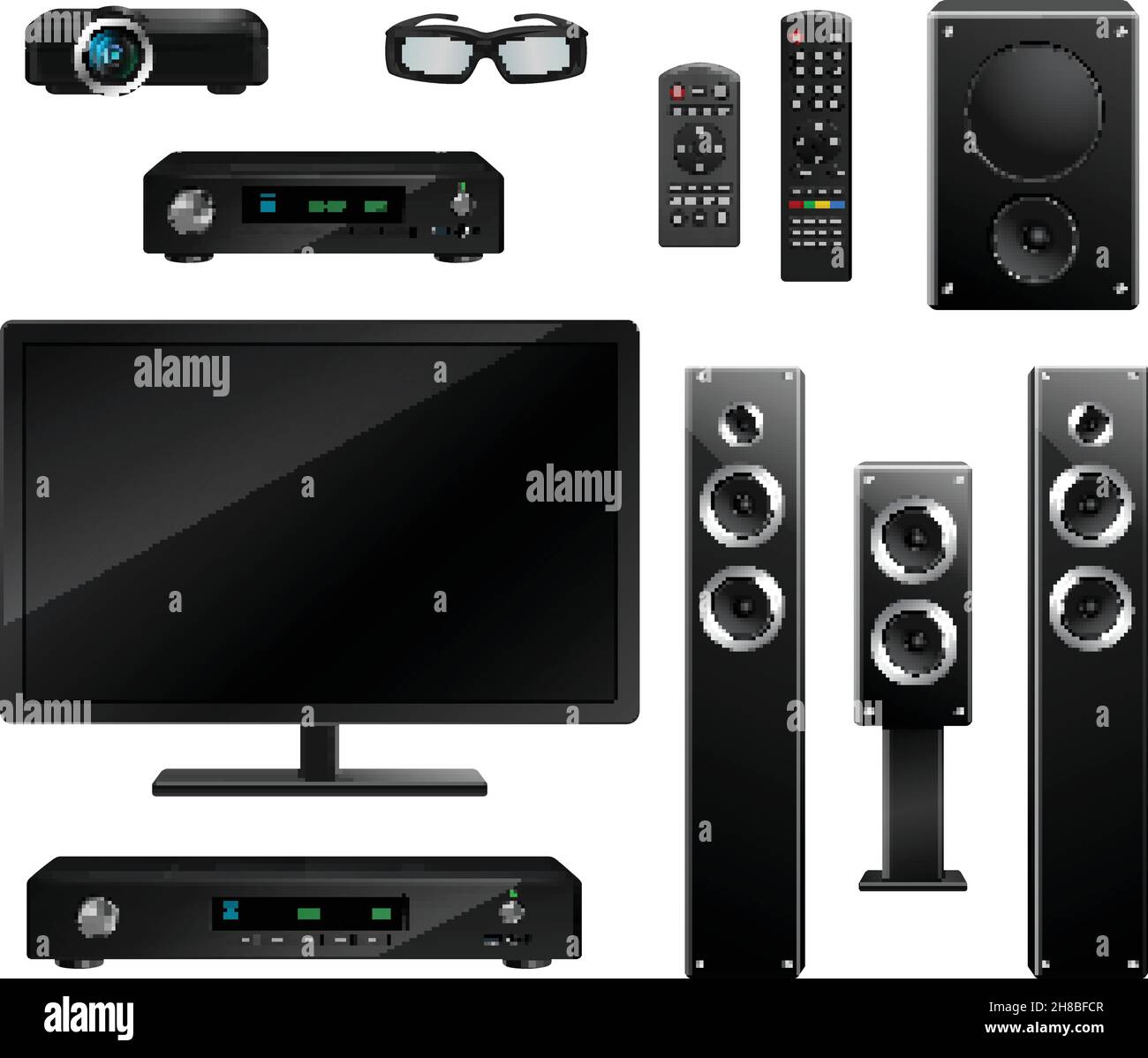 Tv set with digital art display hi-res stock photography and images - Alamy