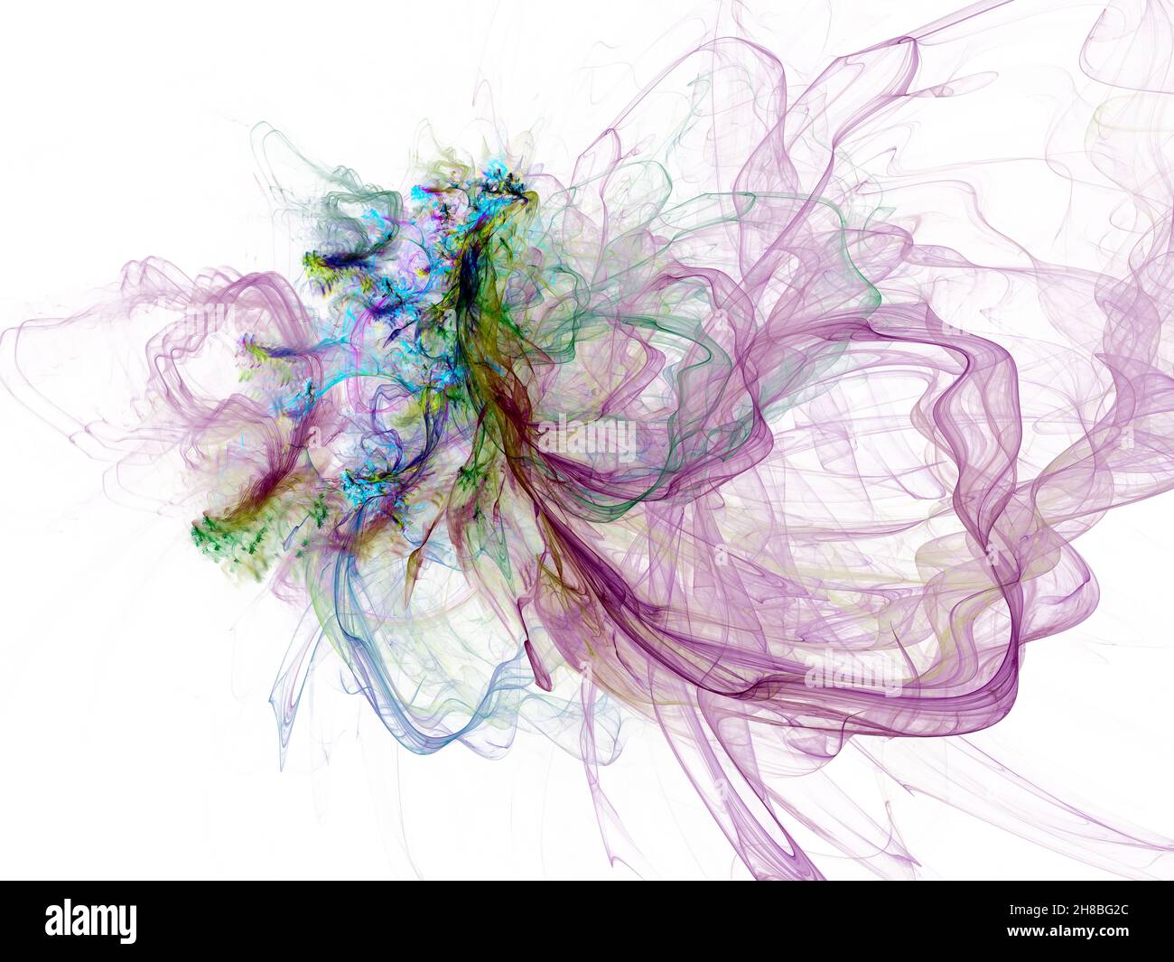 Abstract fractal background with colorful geometric pattern, digital ...