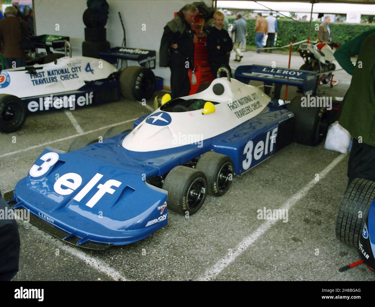 The radical Tyrell P34 six wheeler, V8 Cosworth, owned by Simon Bull ...