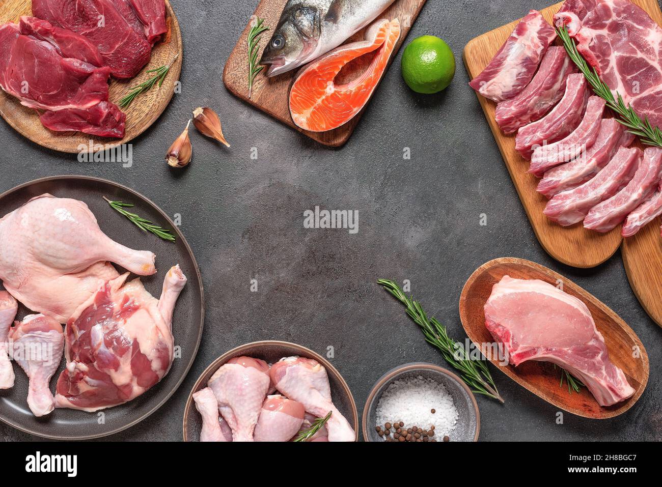 Poultry Food Dishes Set High Resolution Stock Photography and Images ...