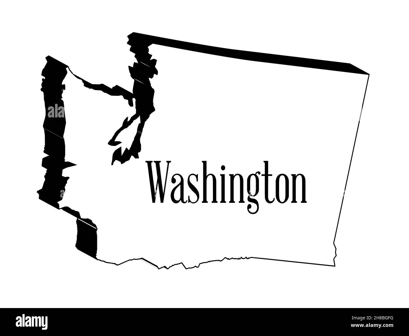 Washington dc outline and map Black and White Stock Photos & Images - Alamy