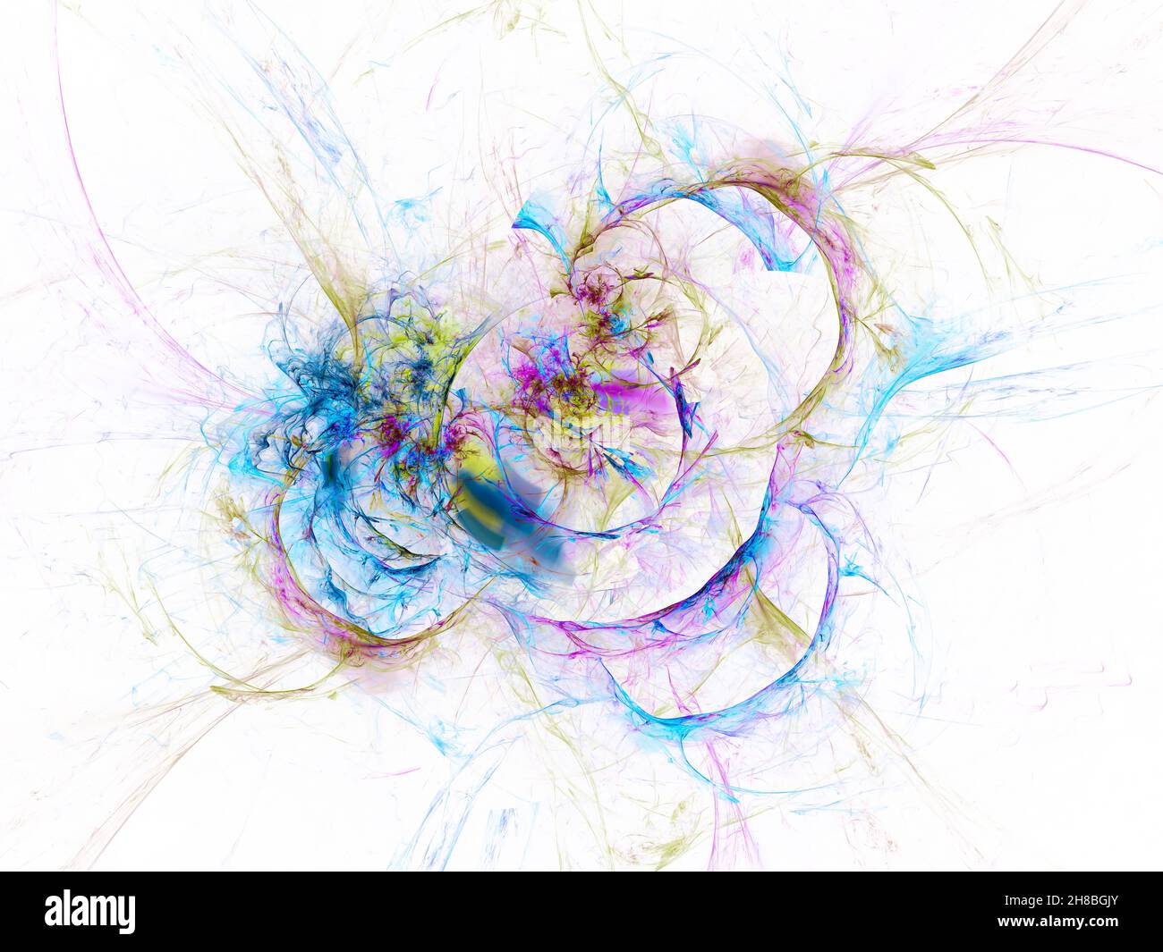 Abstract fractal background with colorful geometric pattern, digital ...