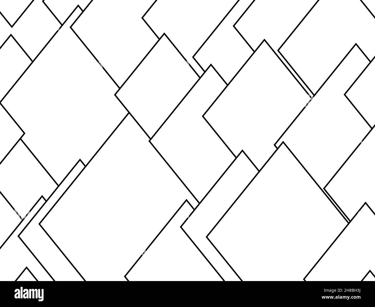 A background of white with black outline squares overlapping each other Stock Photo - Alamy