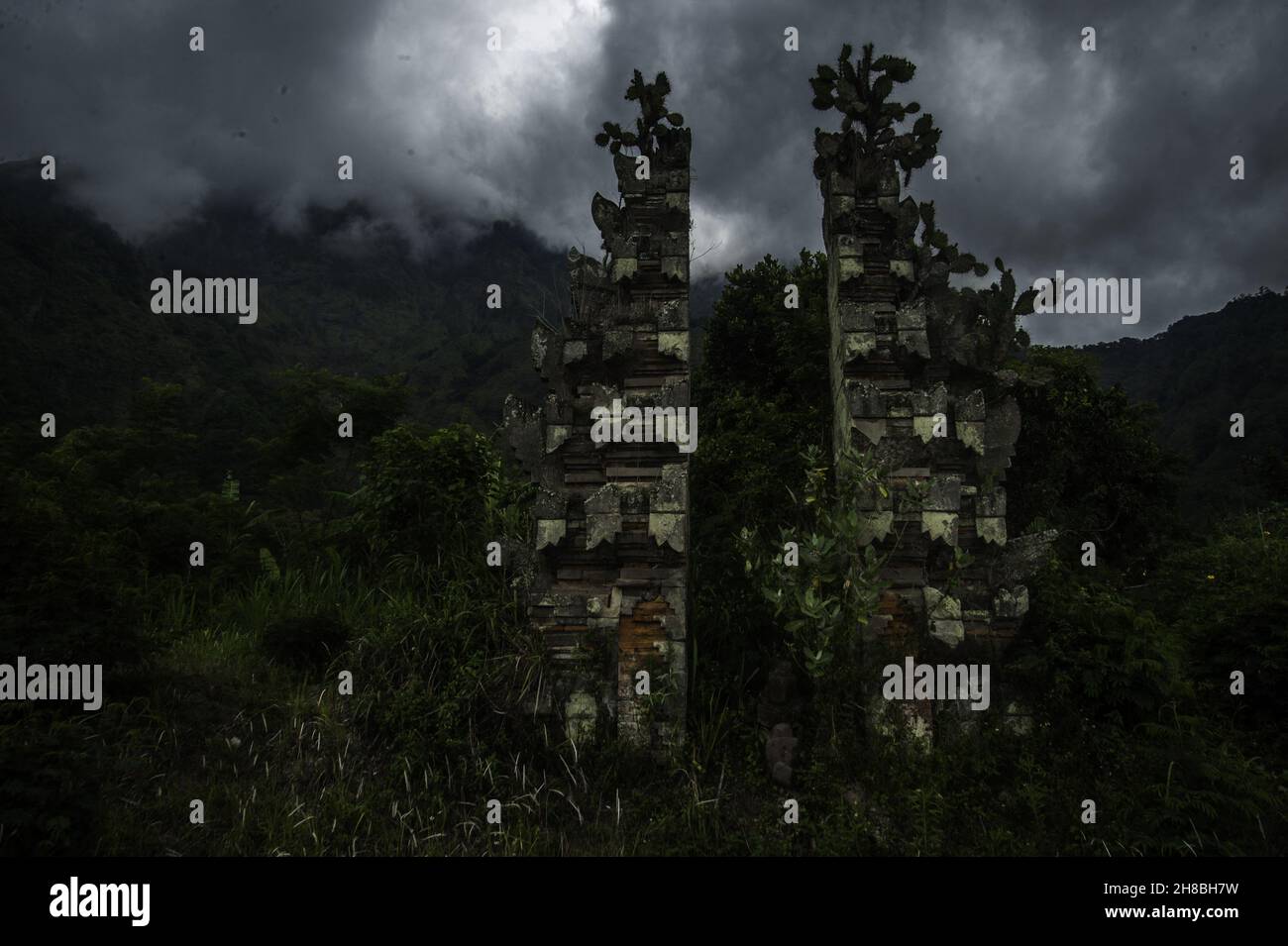 Old temple of Terunyan village seen in Bali island, Indonesia. Photo ...