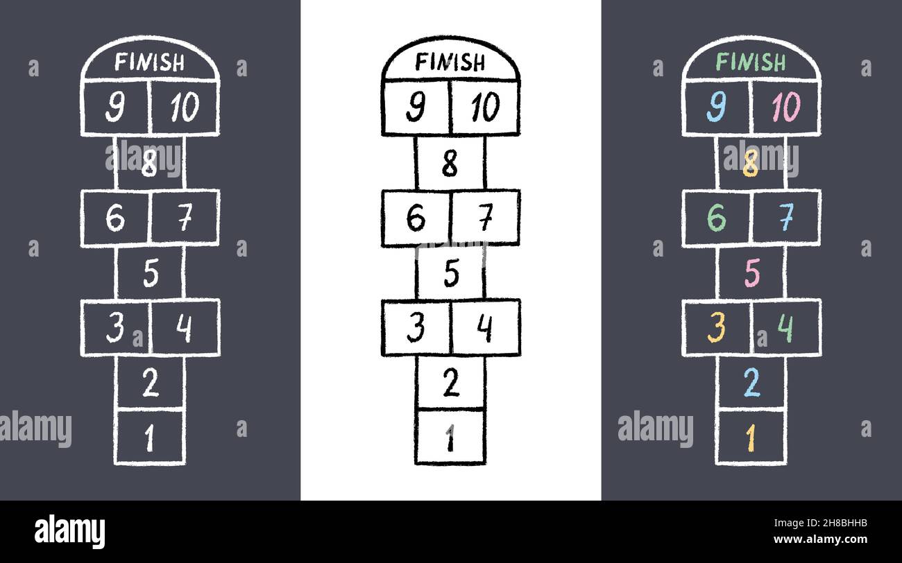 Hopscotch Game Vector