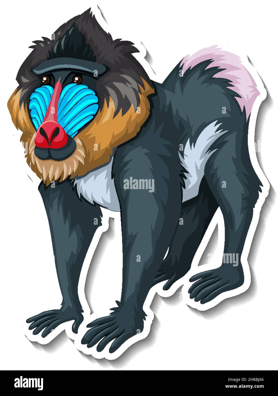 Mandrill monkeys Stock Vector Images - Alamy